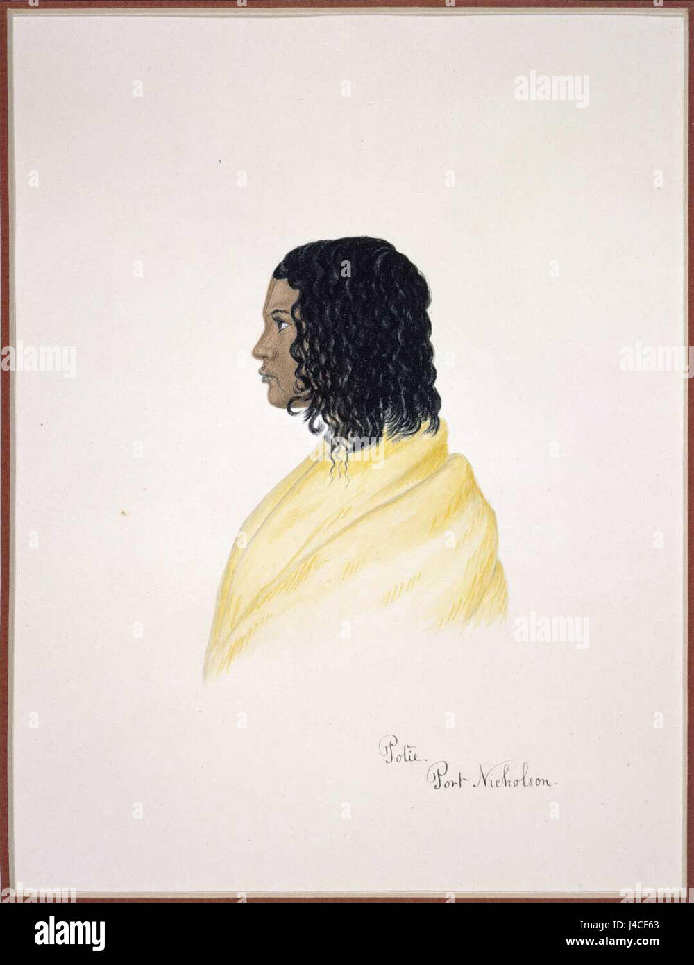 This watercolor painting by Isaac Coates depicts Port Nicholson ...