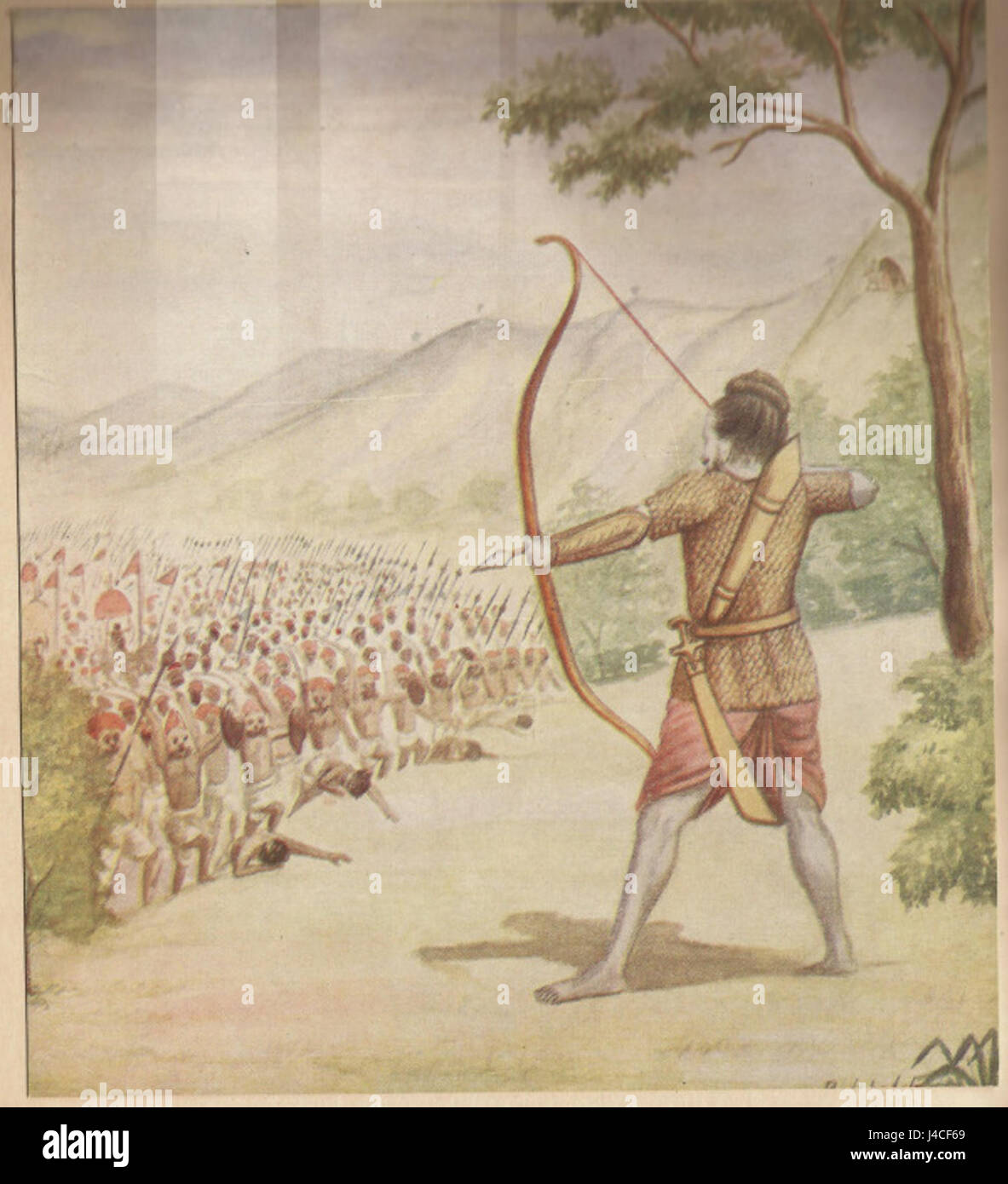 'Rama Fights the Demons' is a depiction of a scene from the Ramayana ...