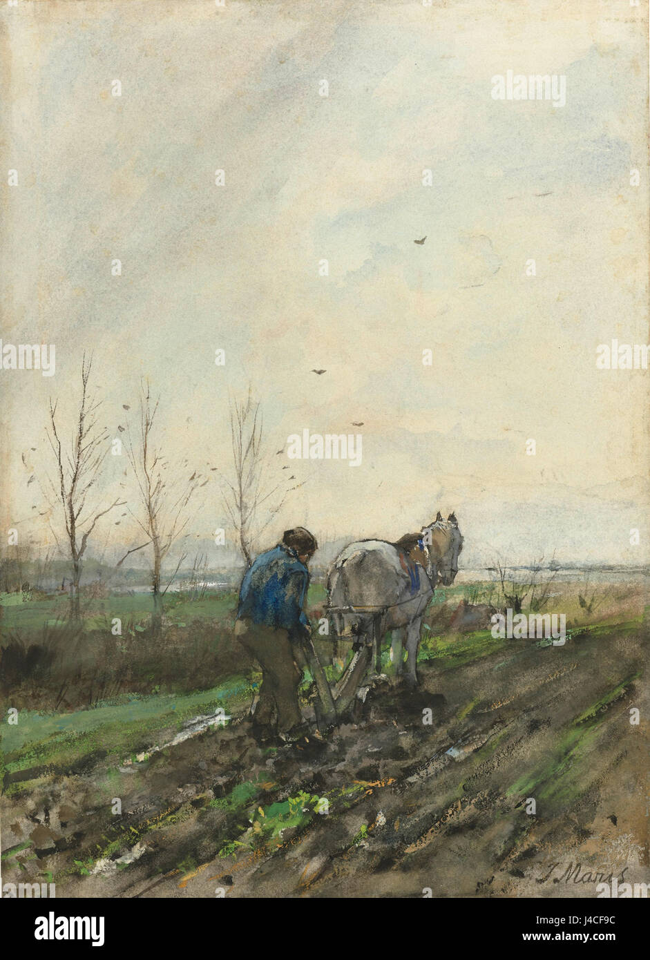 Ploegende boer Rijksmuseum SK A 2477 Stock Photo - Alamy