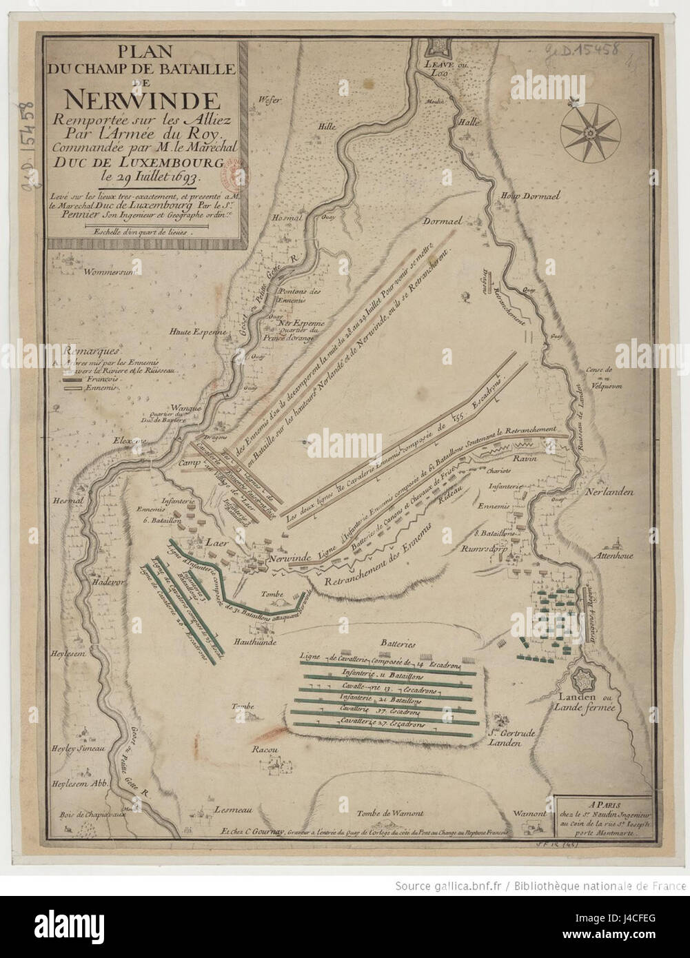 'Plan du champ de bataille' refers to a historical battlefield map ...