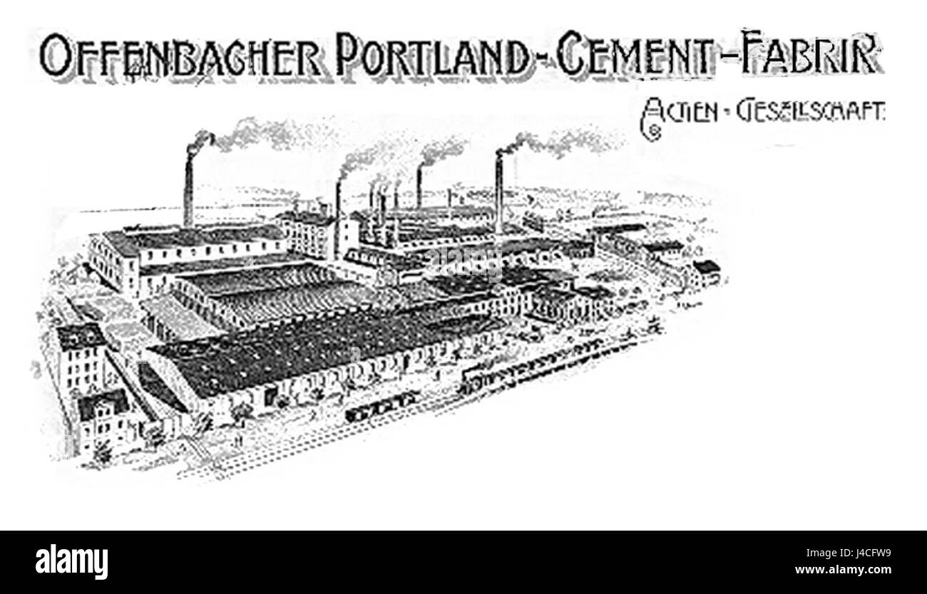Portland cement, widely used in construction, was produced in Offenbach ...