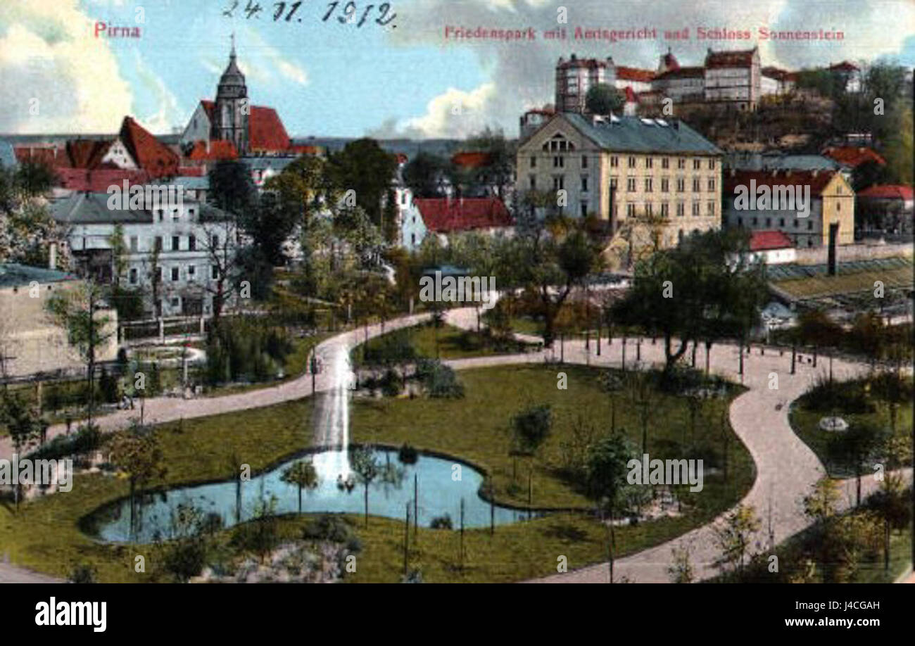 This postcard from Pirna, a town in Saxony, Germany, dates back to the ...