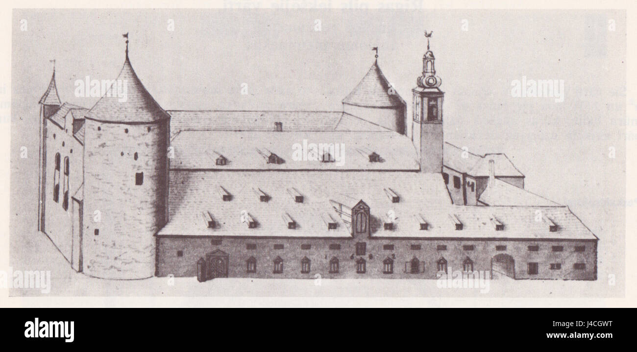 The 1782 depiction of Riga Castle by Brotze showcases the architecture ...