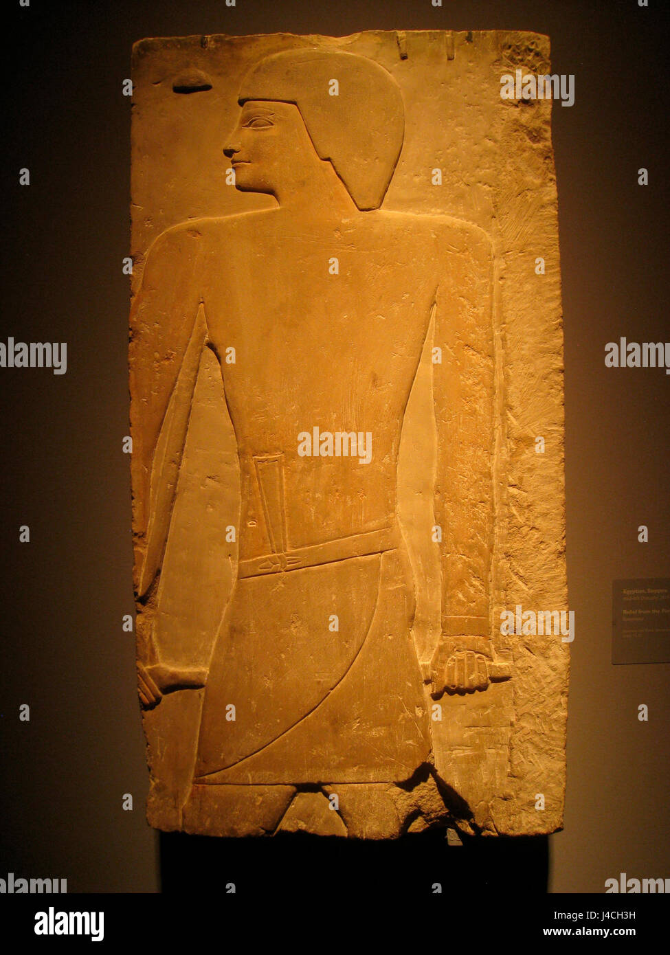 This ancient Egyptian relief, originating from the portal of a Mastaba ...
