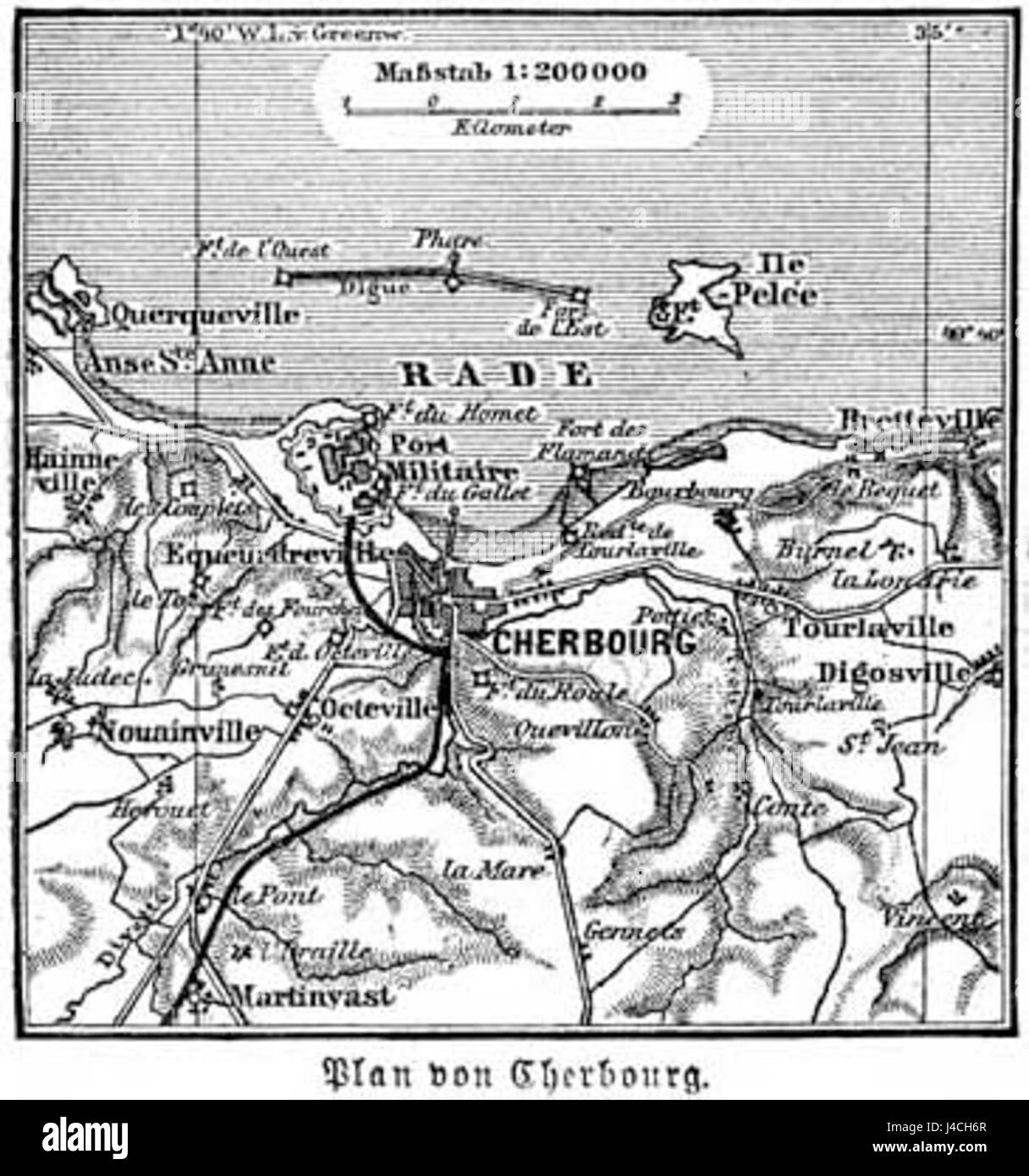 Map Of Cherbourg High Resolution Stock Photography and Images - Alamy