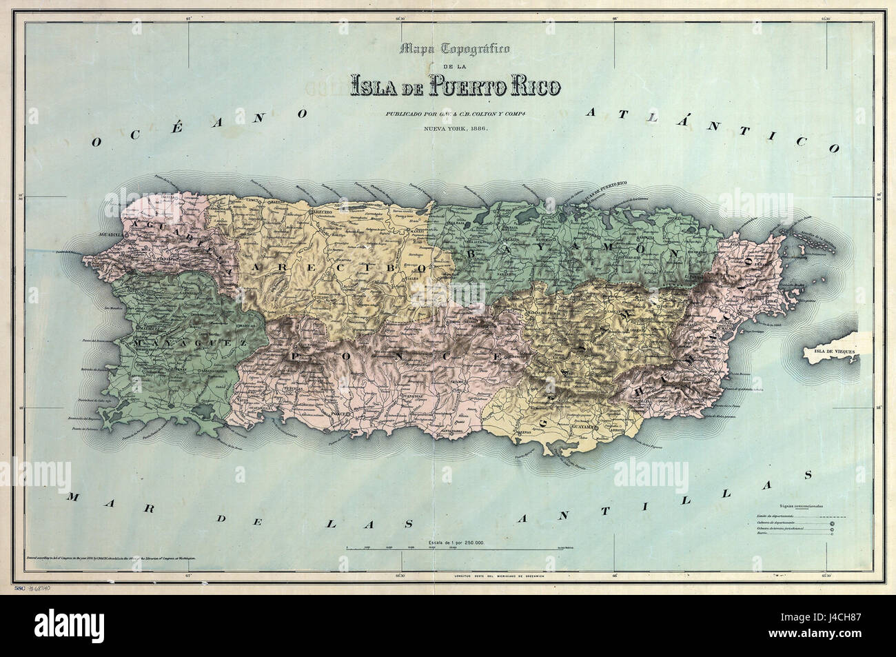 Puerto rico island map hi-res stock photography and images - Alamy