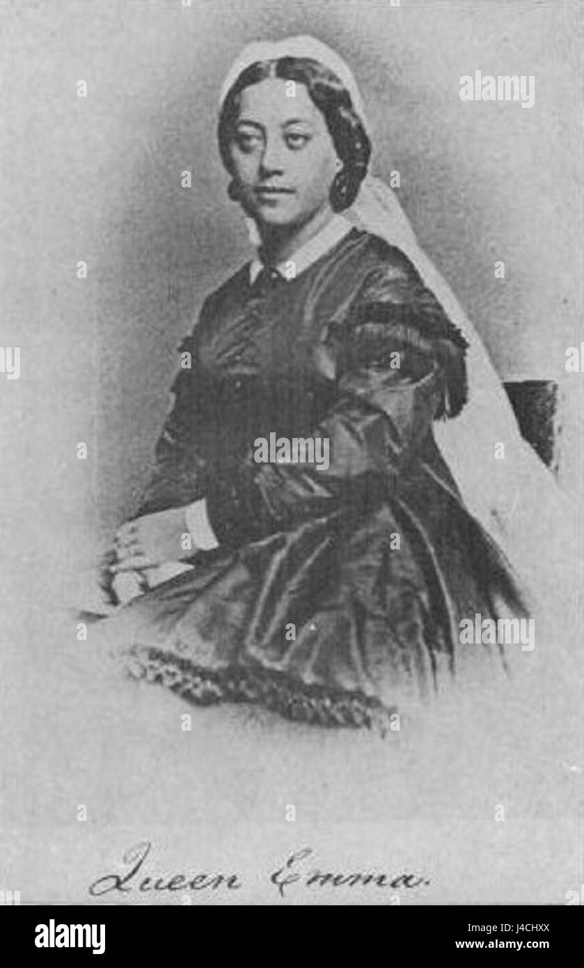 This photograph of Queen Emma of Hawaii, captured by photographers John ...