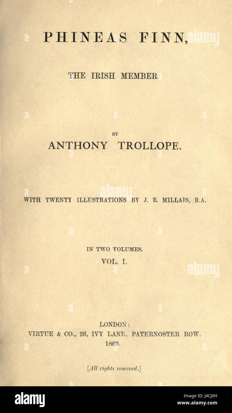 Anthony trollope palliser hi-res stock photography and images - Alamy