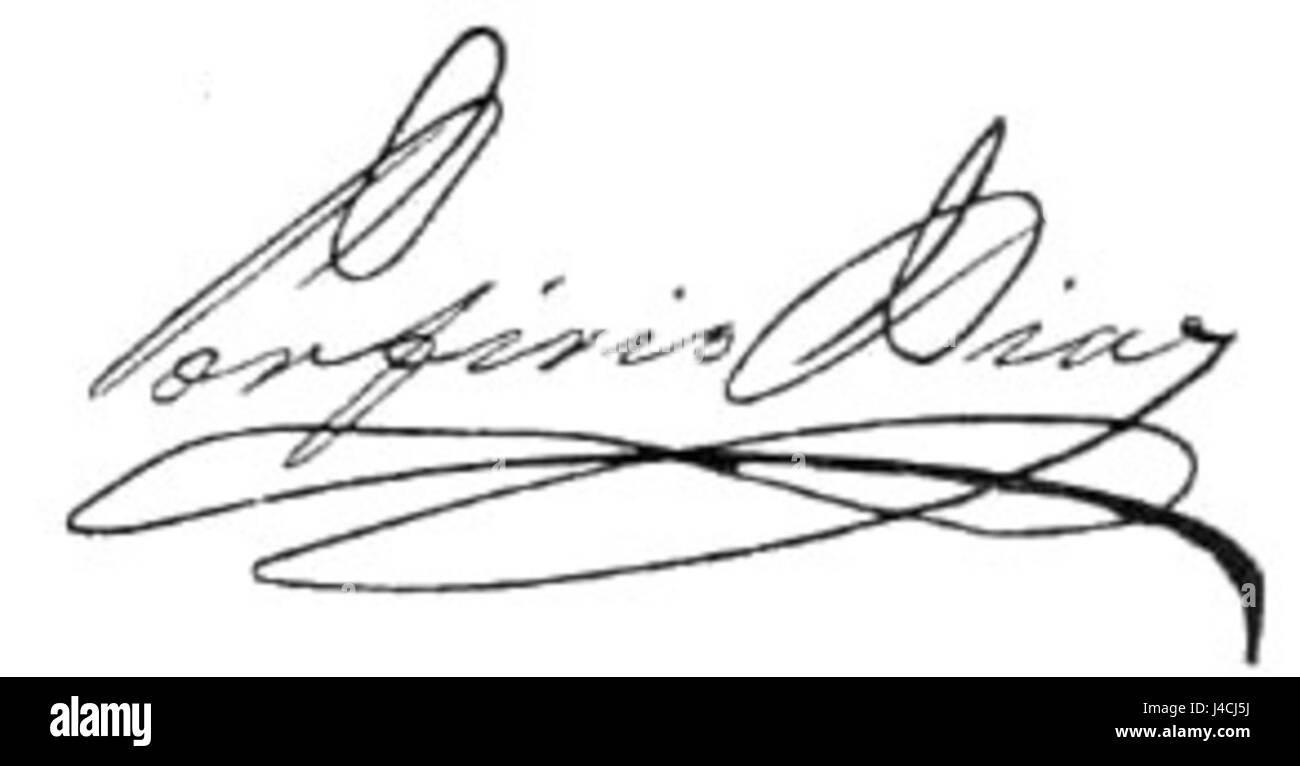 Porfirio Diaz signature Stock Photo - Alamy