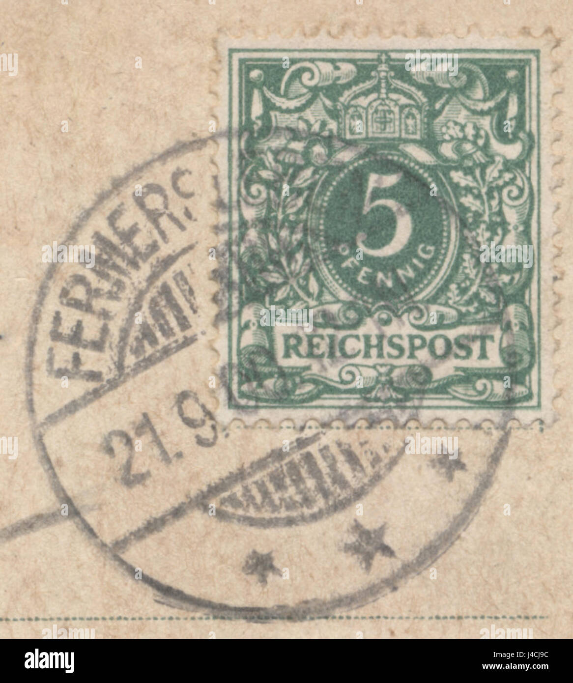 Poststempel Fermersleben 1900 Stock Photo - Alamy