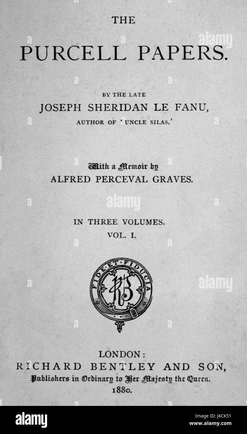 The 'Purcell Papers' from 1880 likely refer to a collection of ...