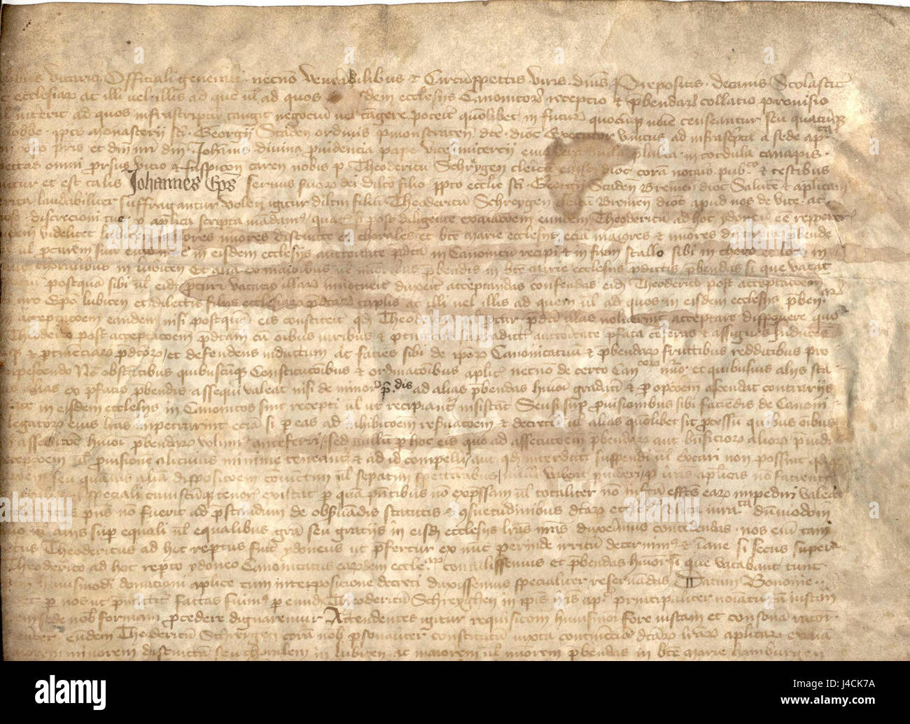 This image depicts a piece of ancient parchment or manuscript, possibly ...