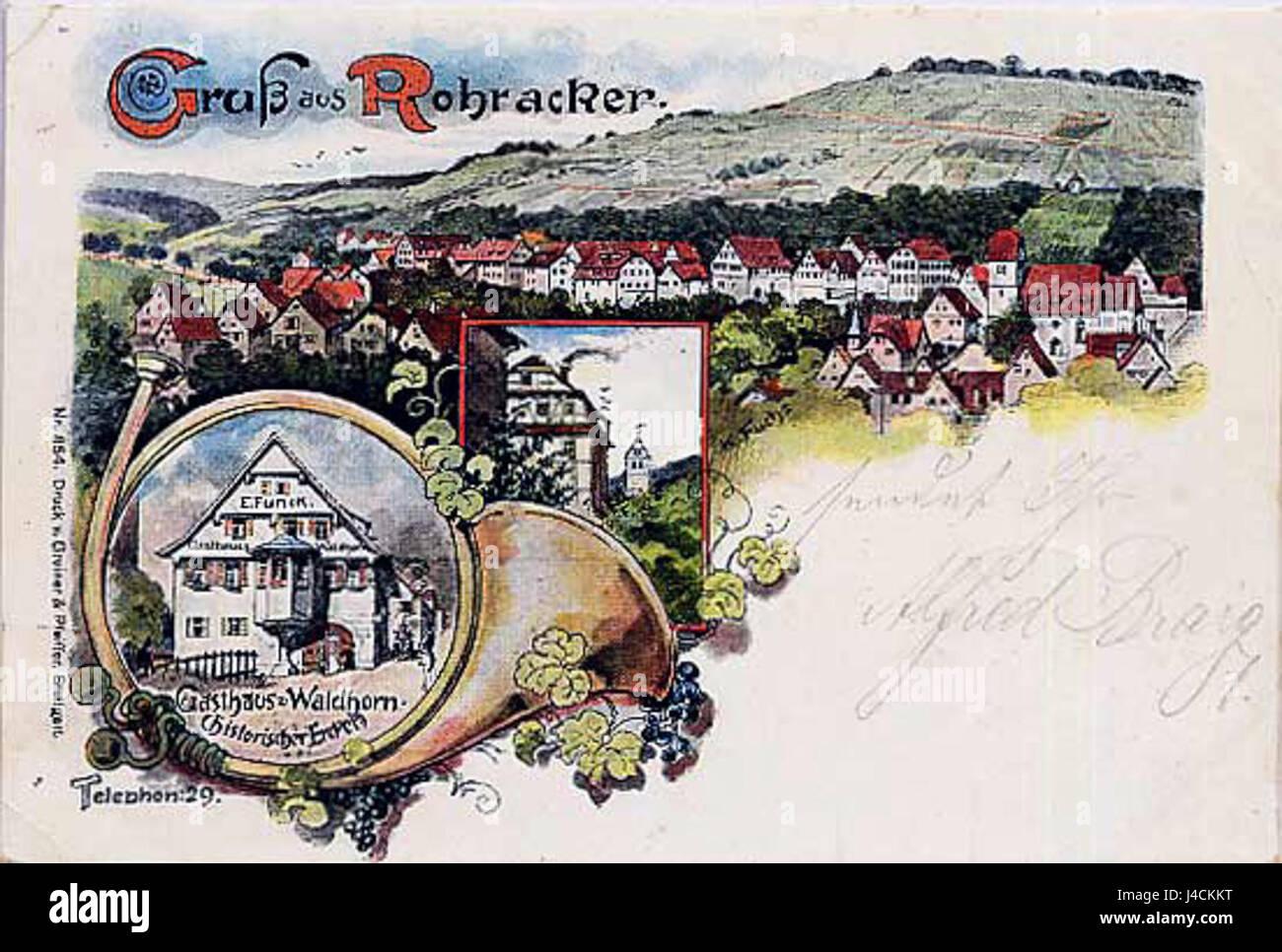 A historical record or photograph titled 'Rohracker 1900,' documenting ...