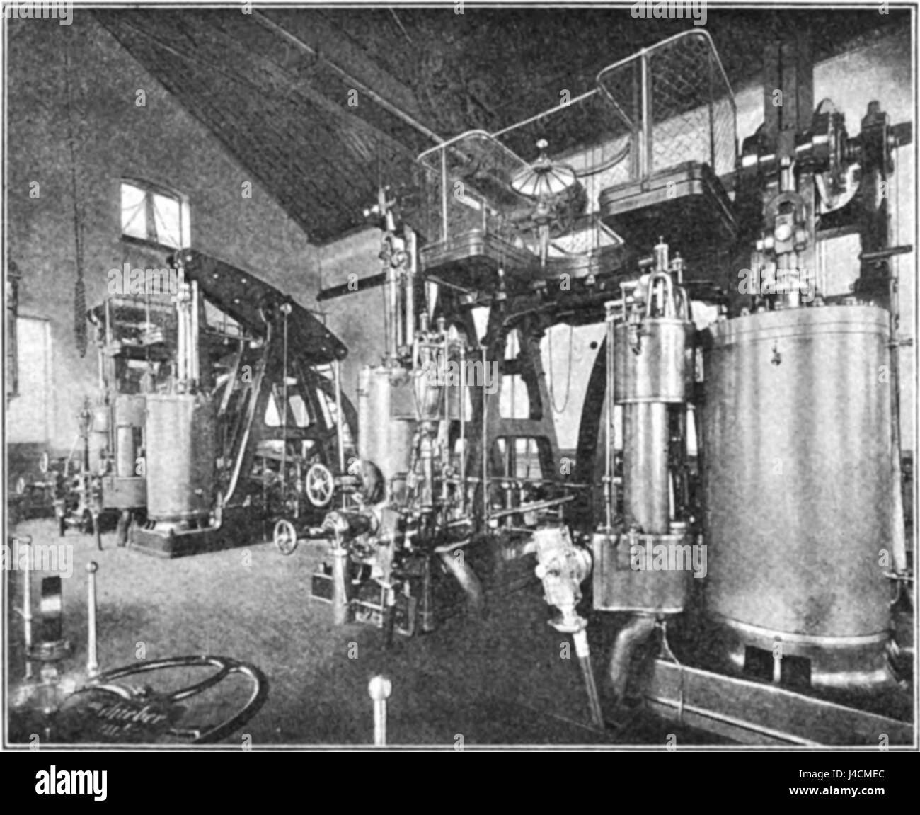 Industrial water pumping station Black and White Stock Photos & Images ...