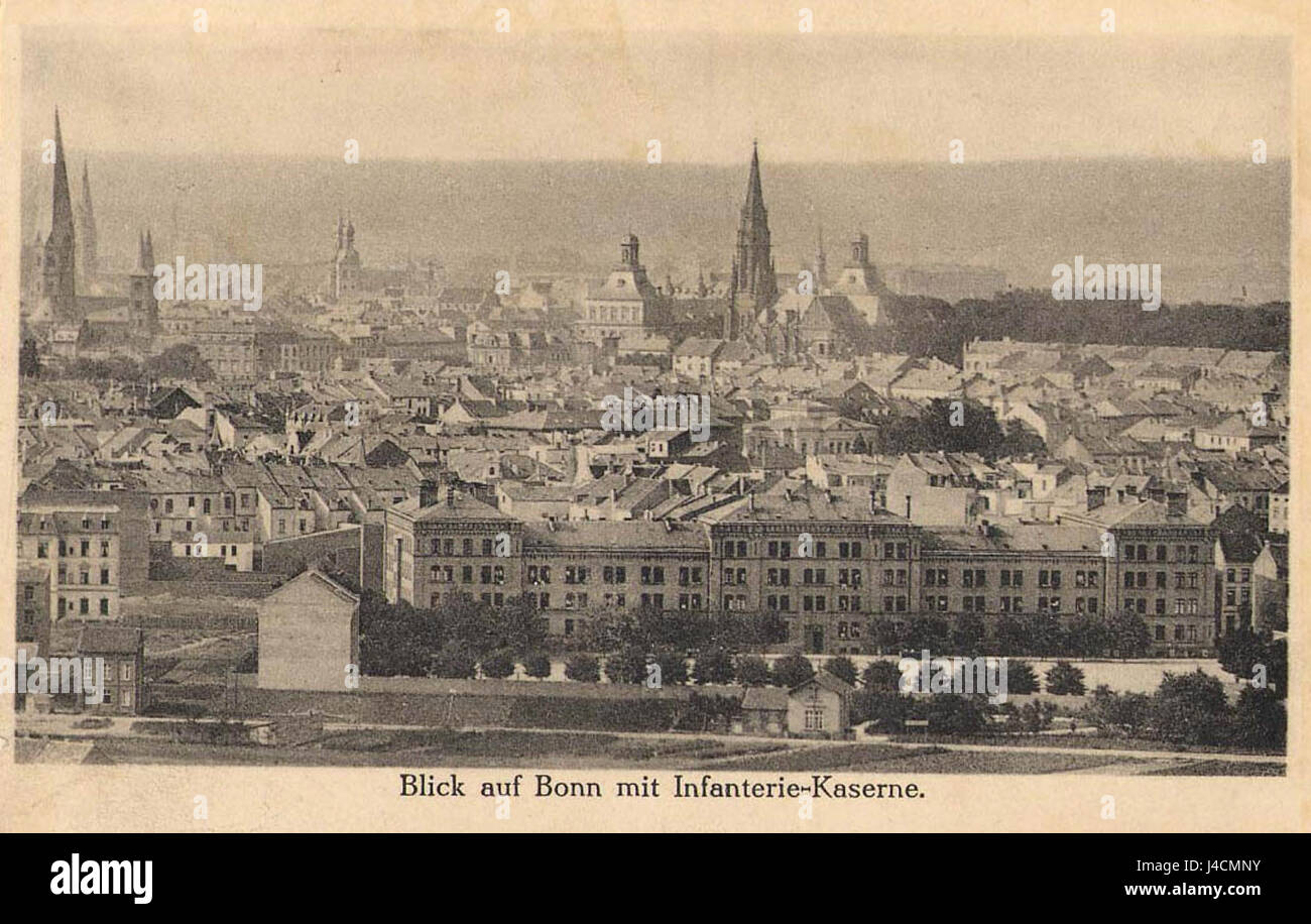 This postcard depicts the Ermekeilkaserne military barracks in Bonn ...