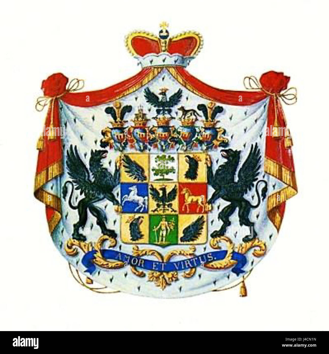 The 'Pueckler Fuerstenwappen' refers to the coat of arms of the ...