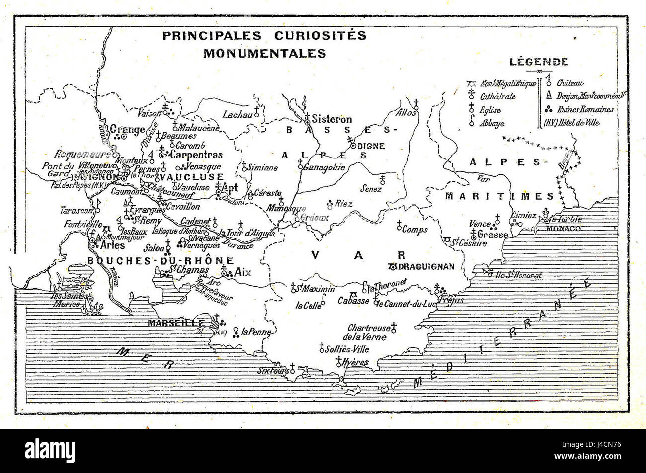 A map of Provence from 1921, labeled as 'Carte 20b'. It provides ...