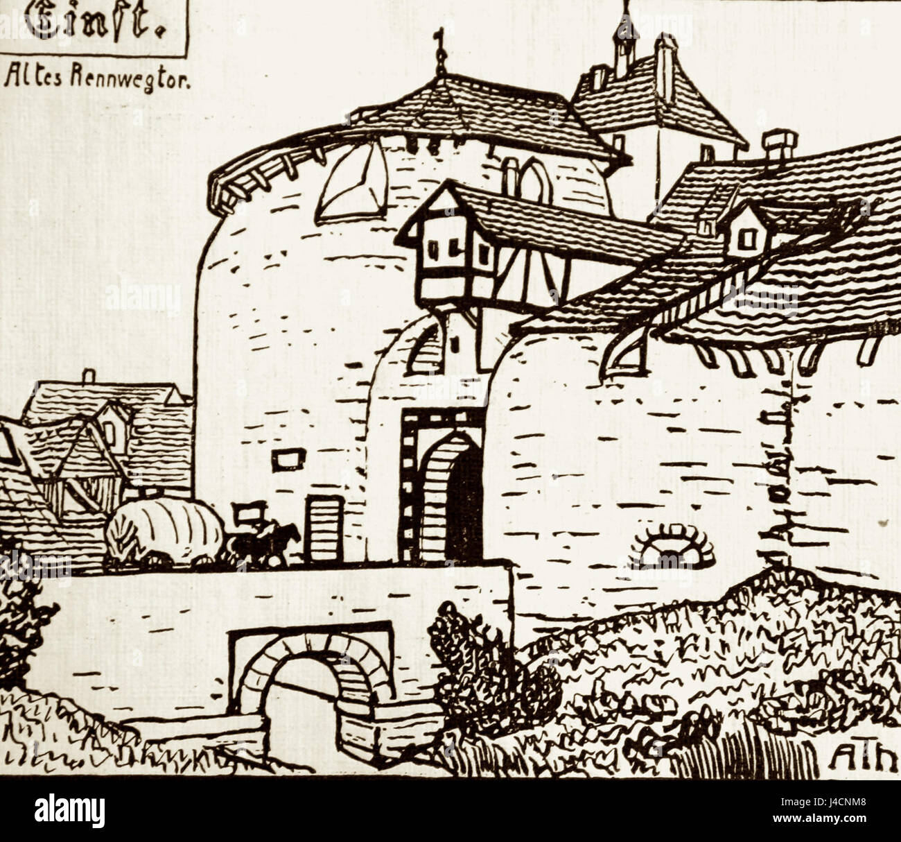 An image of the Rennwegtor, a historic gate in Germany, captured with a ...