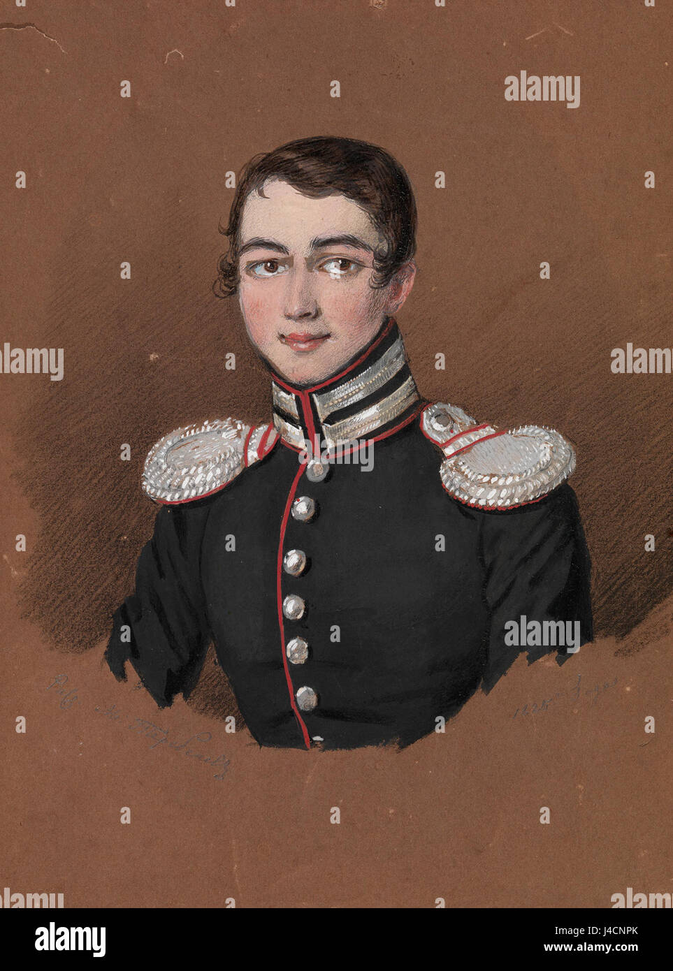 This 1825 portrait by Mikhail Terebenev depicts a young officer ...