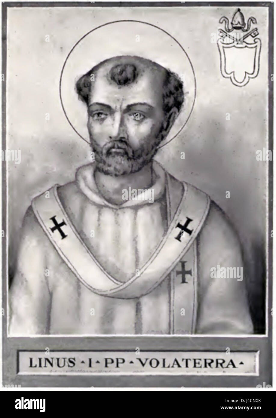 An illustration of Pope Linus, the second pope of the Catholic Church ...