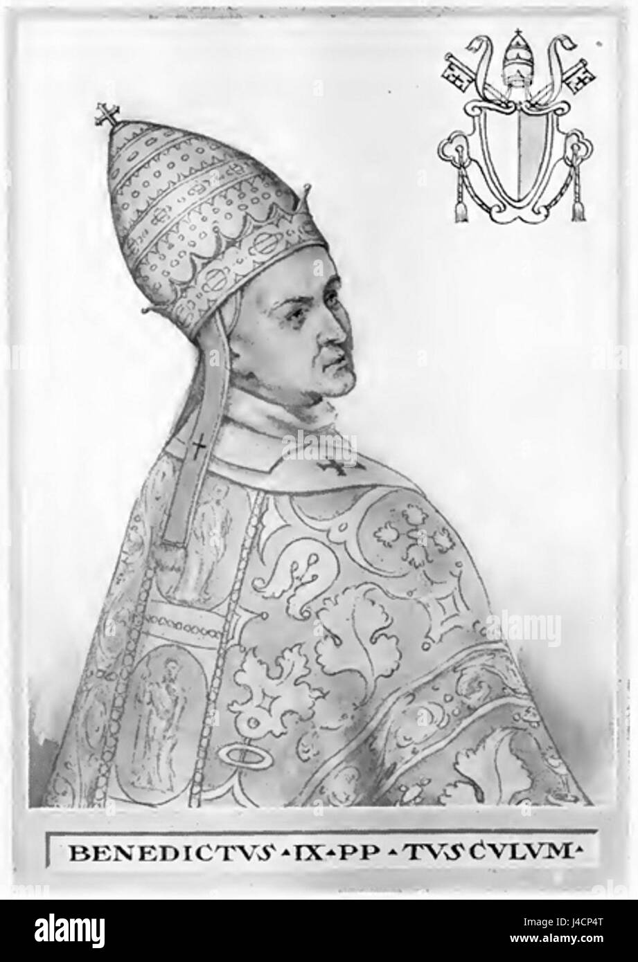 Pope Benedict IX Illustration Stock Photo - Alamy