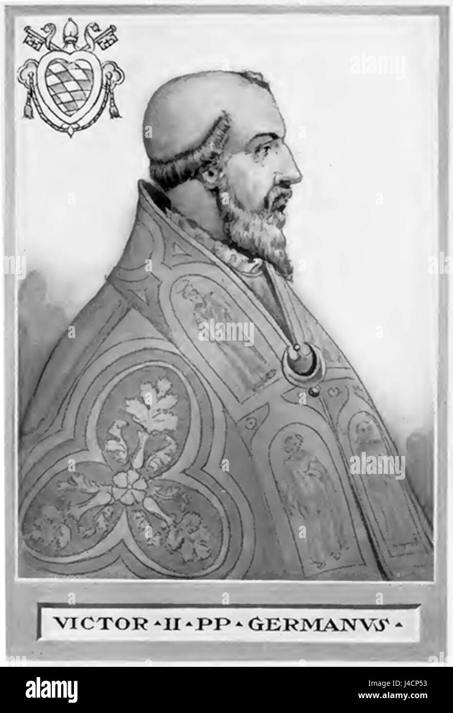 Portrait of Pope Victor II, a pope of the Roman Catholic Church from ...