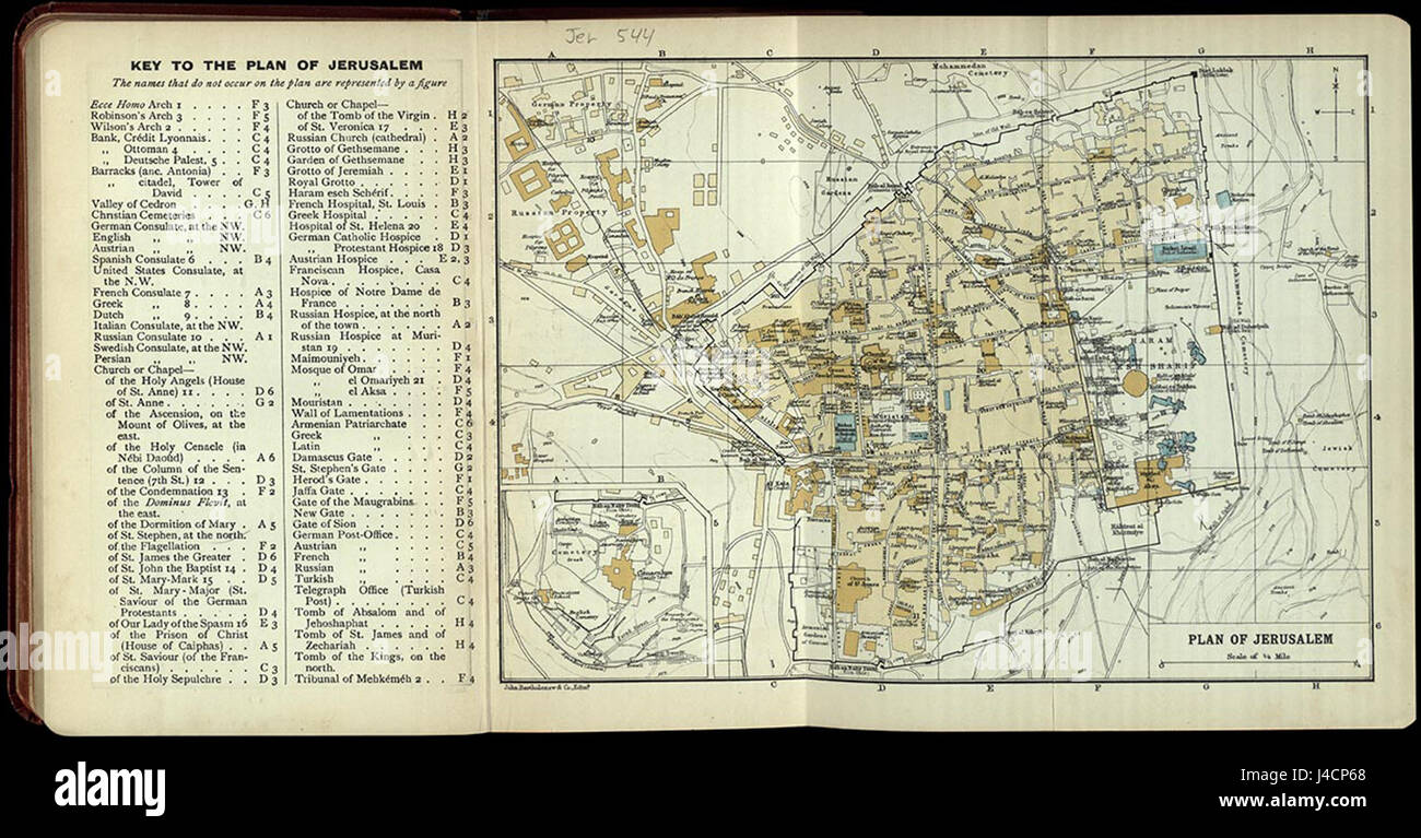 Map plan ancient jerusalem hi-res stock photography and images - Alamy
