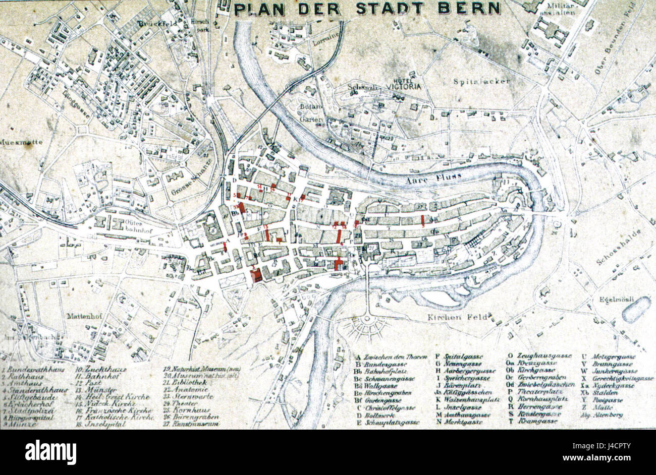 Map of bern hi-res stock photography and images - Alamy