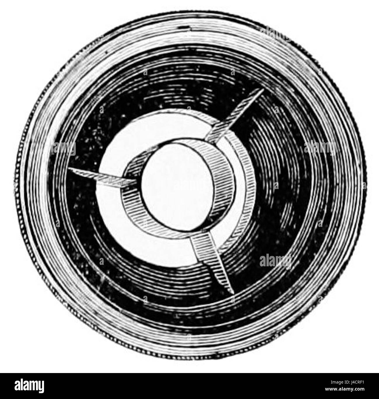 This image shows a detailed section of a nozzle with a ring, as ...