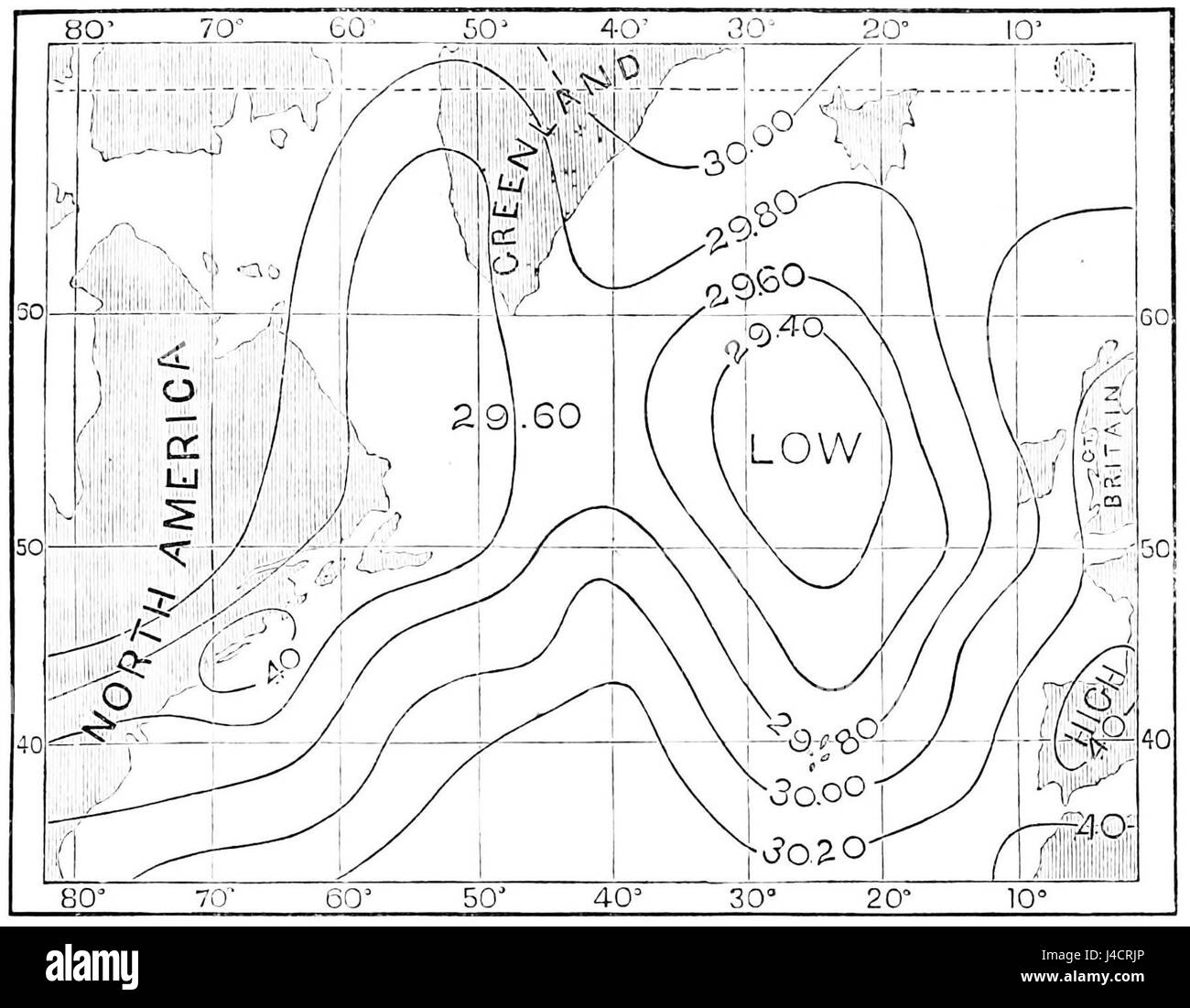 PSM V16 D323 Cyclone crossing from north america to europe Stock Photo ...