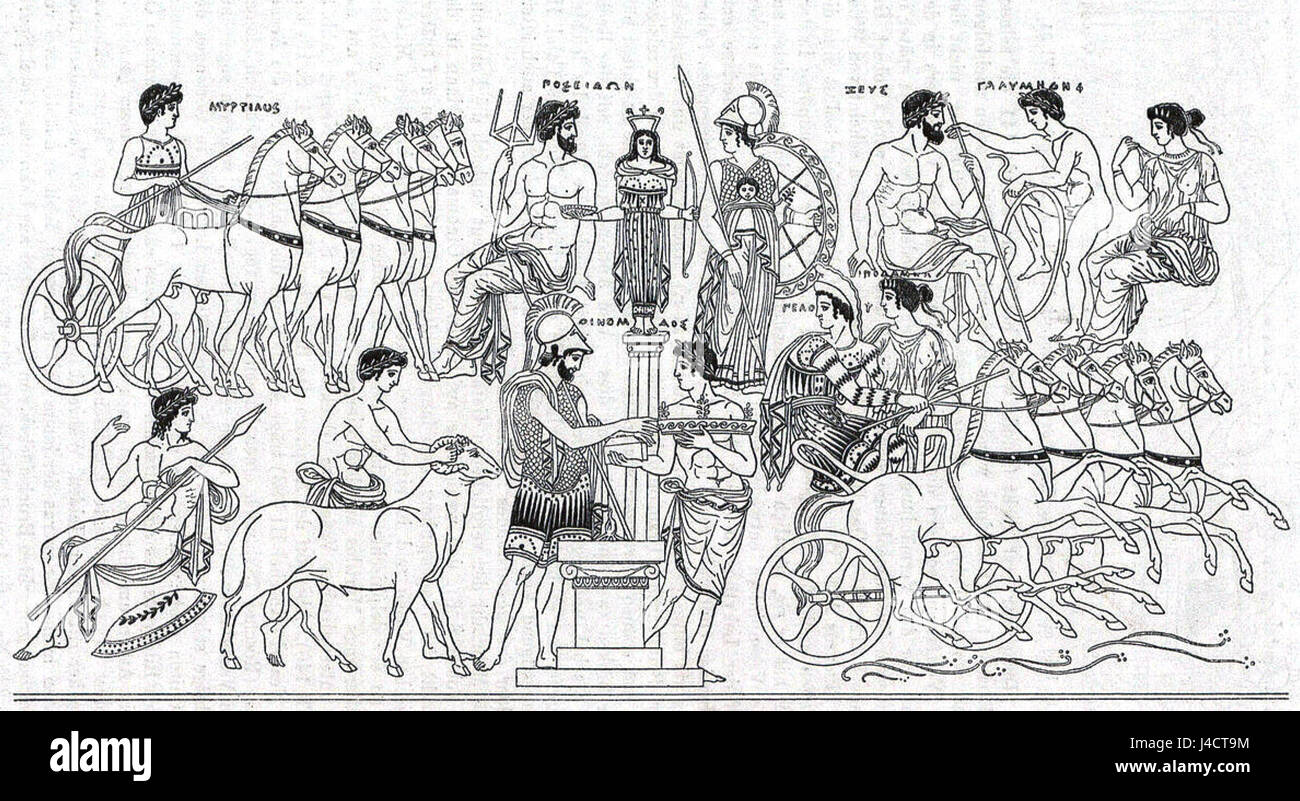 Pelops und Oinomaos Museo Archeologico Nazionale Stock Photo - Alamy