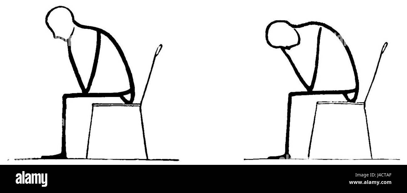 PSM V42 D039 Posture of pensiveness and grief Stock Photo - Alamy