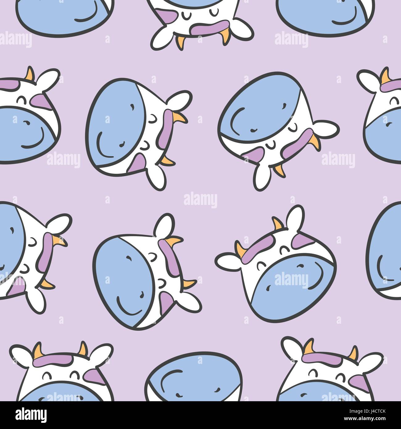 Pattern of cow cute design Stock Vector Image & Art - Alamy