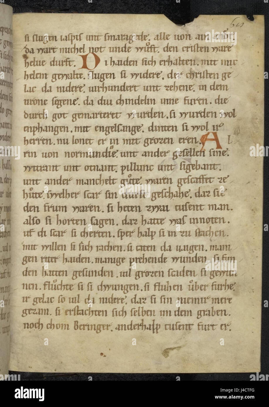 The *Rolandslied* is an epic German poem, and the manuscript cod. pal ...