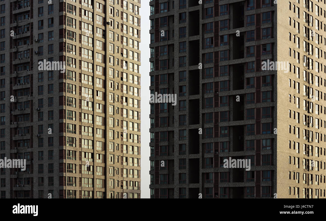 Windows and tall buildings in city Stock Photo - Alamy