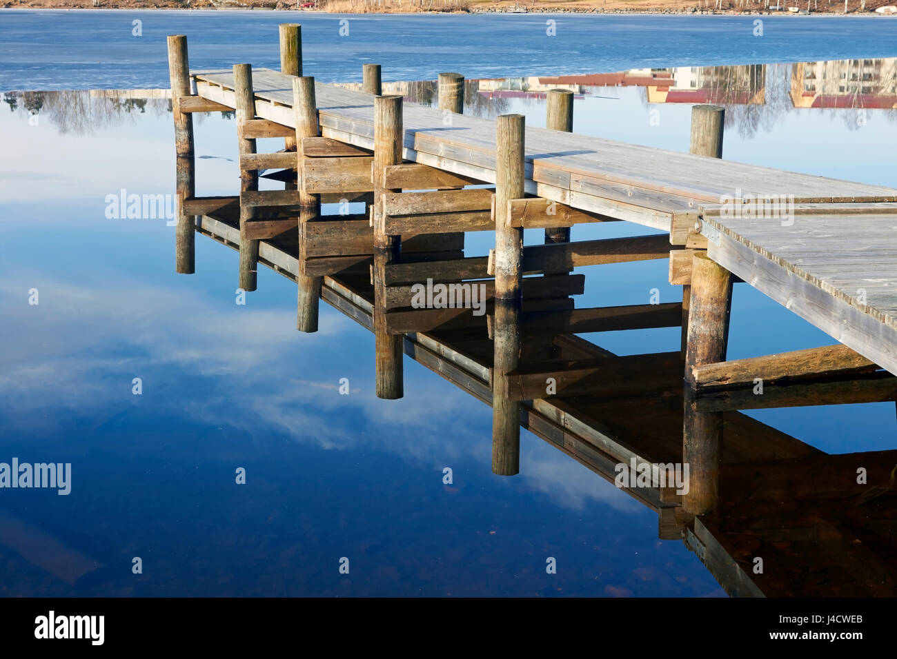 wooden jetty, Finland Stock Photo - Alamy