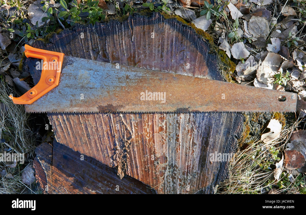 Rusty saw hi-res stock photography and images - Alamy