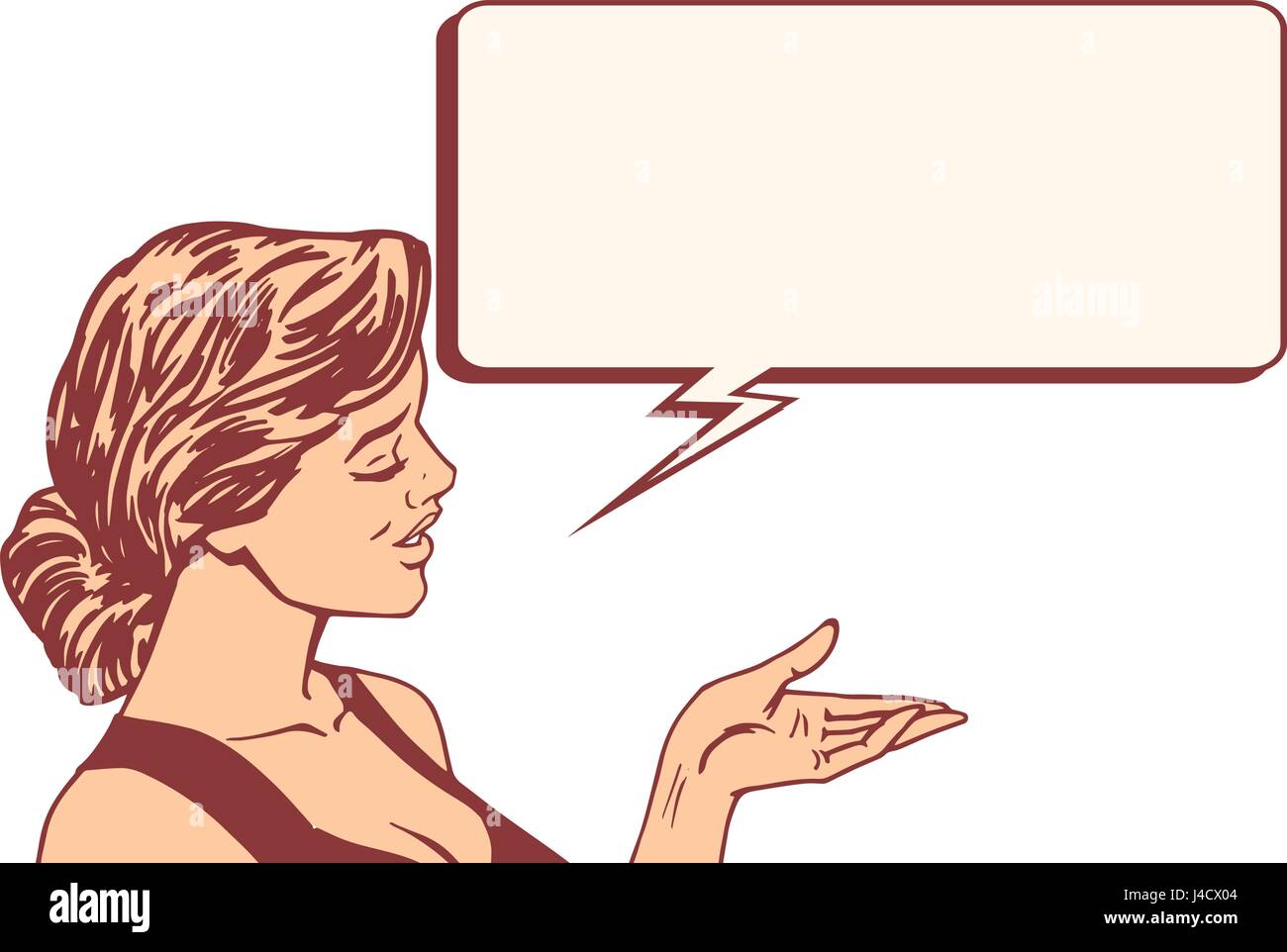 Promo girl isolated background Stock Vector Image & Art - Alamy