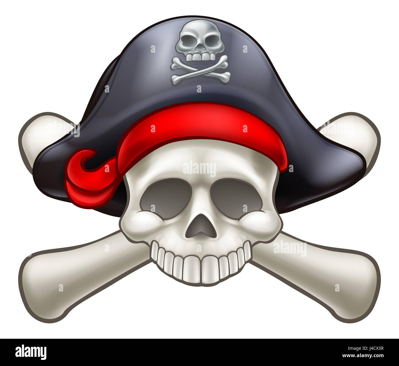 Skull and crossbones Pirate Jolly Roger Stock Photo - Alamy
