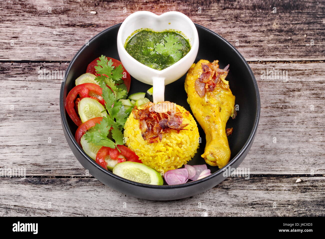 Muslim yellow jasmine rice with chicken,Halal chicken and curry rice ...