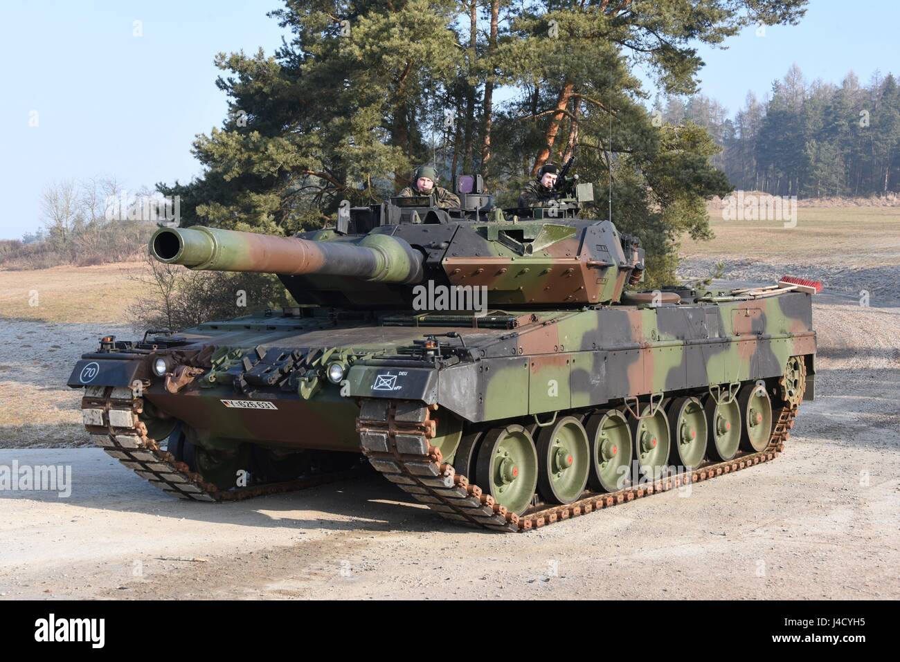 Leopard 2A6 main battle tank of Panzerbataillon 104 before the ...