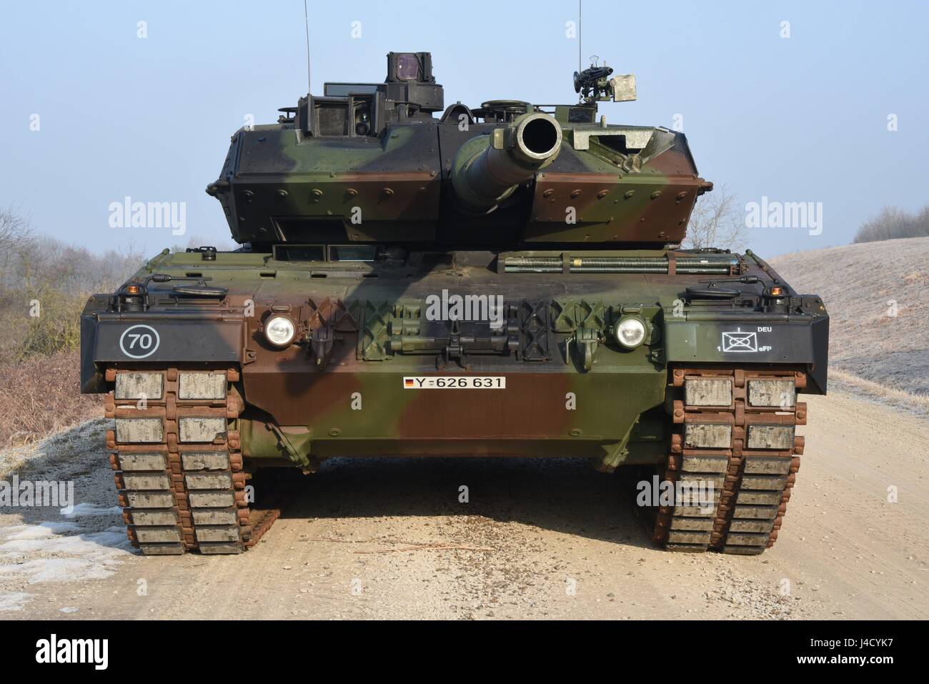 Leopard 2A6 main battle tank of Panzerbataillon 104 before the ...