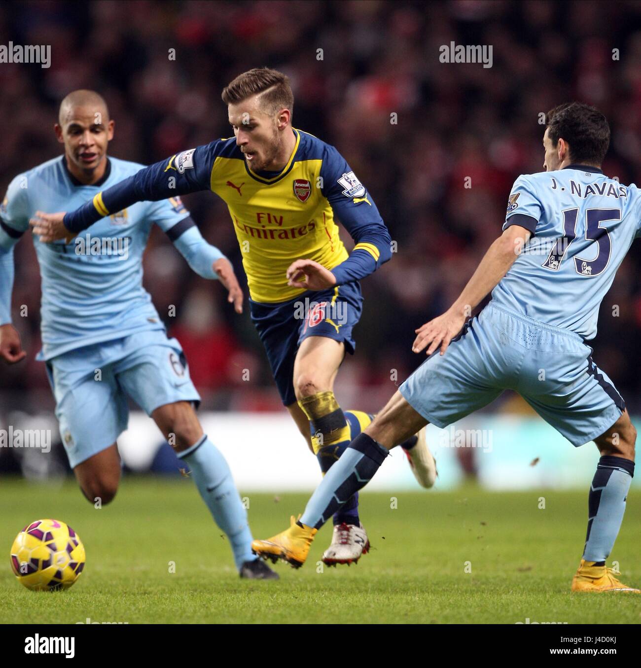 AARON RAMSEY JESUS NAVAS MANCHESTER CITY V ARSENAL MANCHESTER CITY V ...