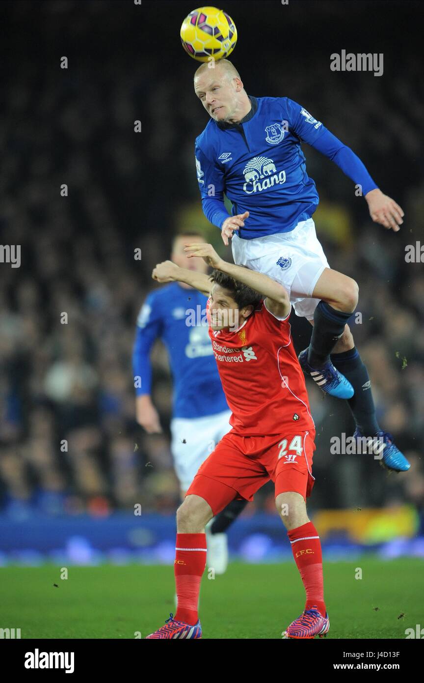 STEVEN NAISMITH & JOE ALLEN EVERTON V LIVERPOOL GOODISON PARK EVERTON ...