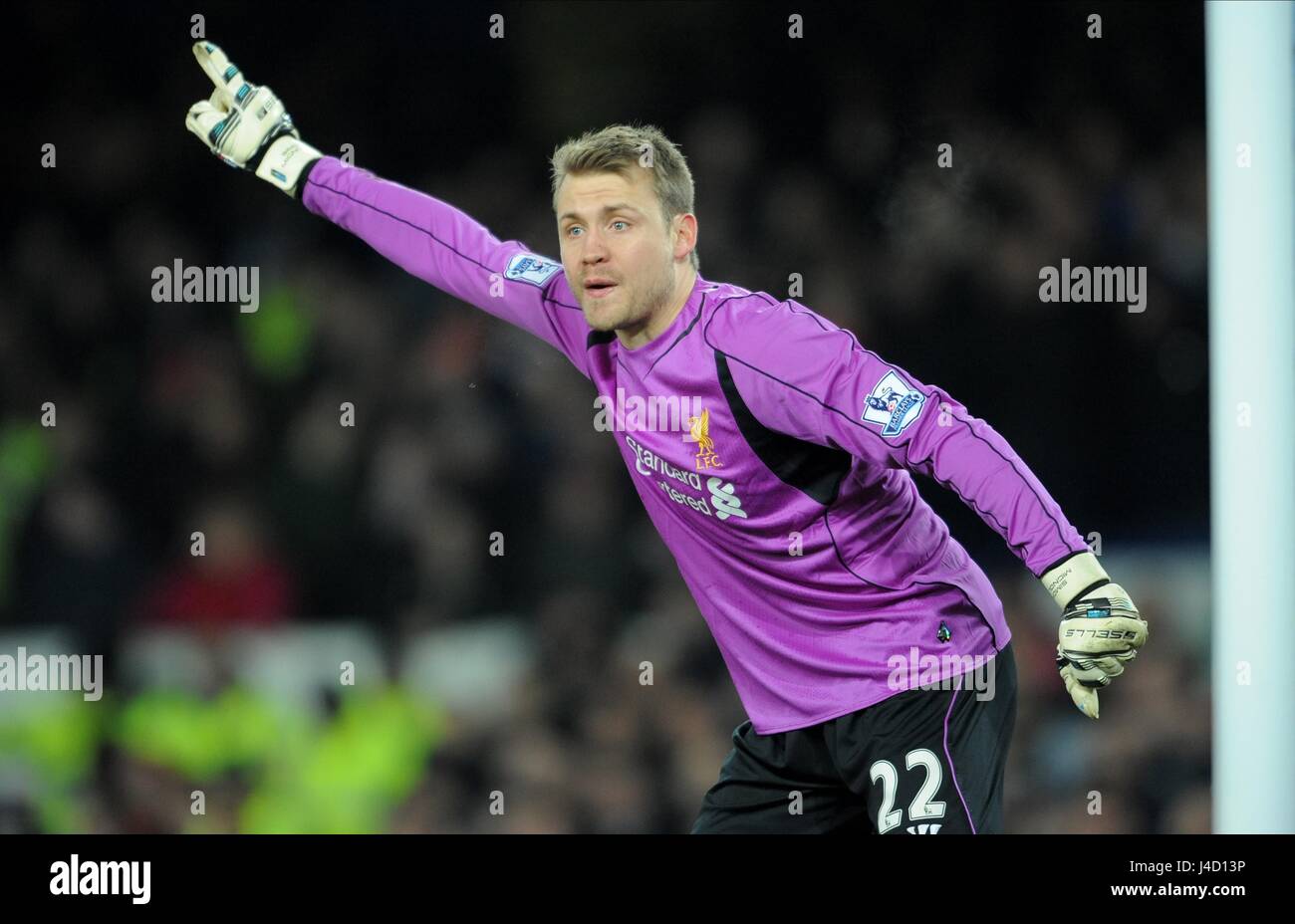 SIMON MIGNOLET LIVERPOOL FC GOODISON PARK EVERTON ENGLAND 07 February ...