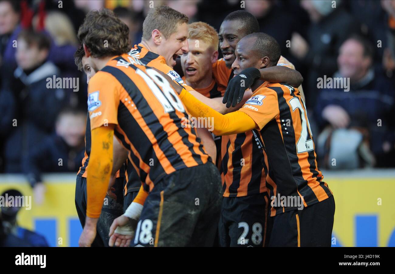 HULL PLAYERS CELEBRATES DAME N HULL CITY FC V QUEENS PARK RAN KC ...