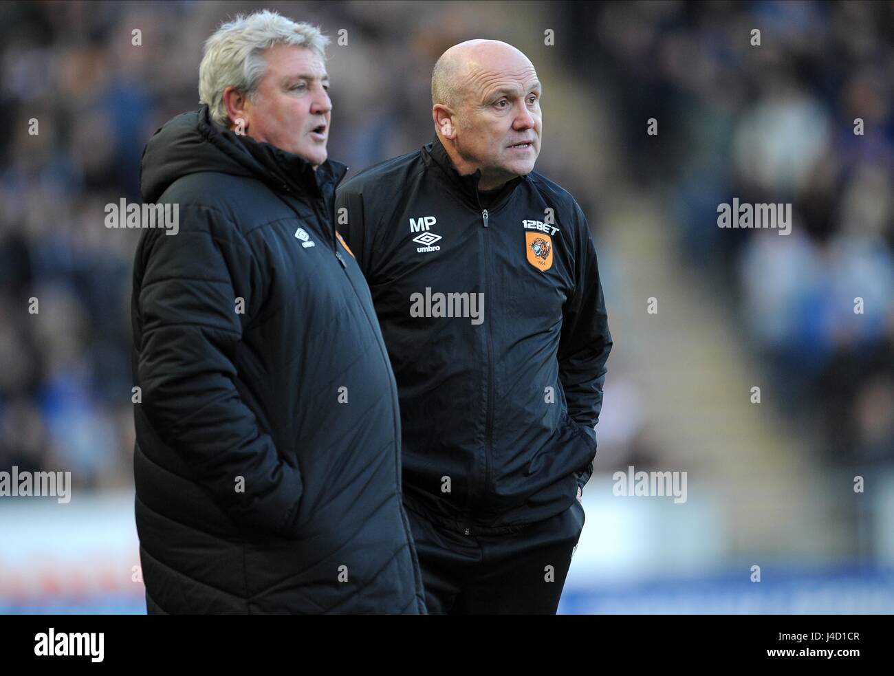 STEVE BRUCE MIKE PHELAN HULL CITY FC HULL CITY FC KC STADIUM HULL ...