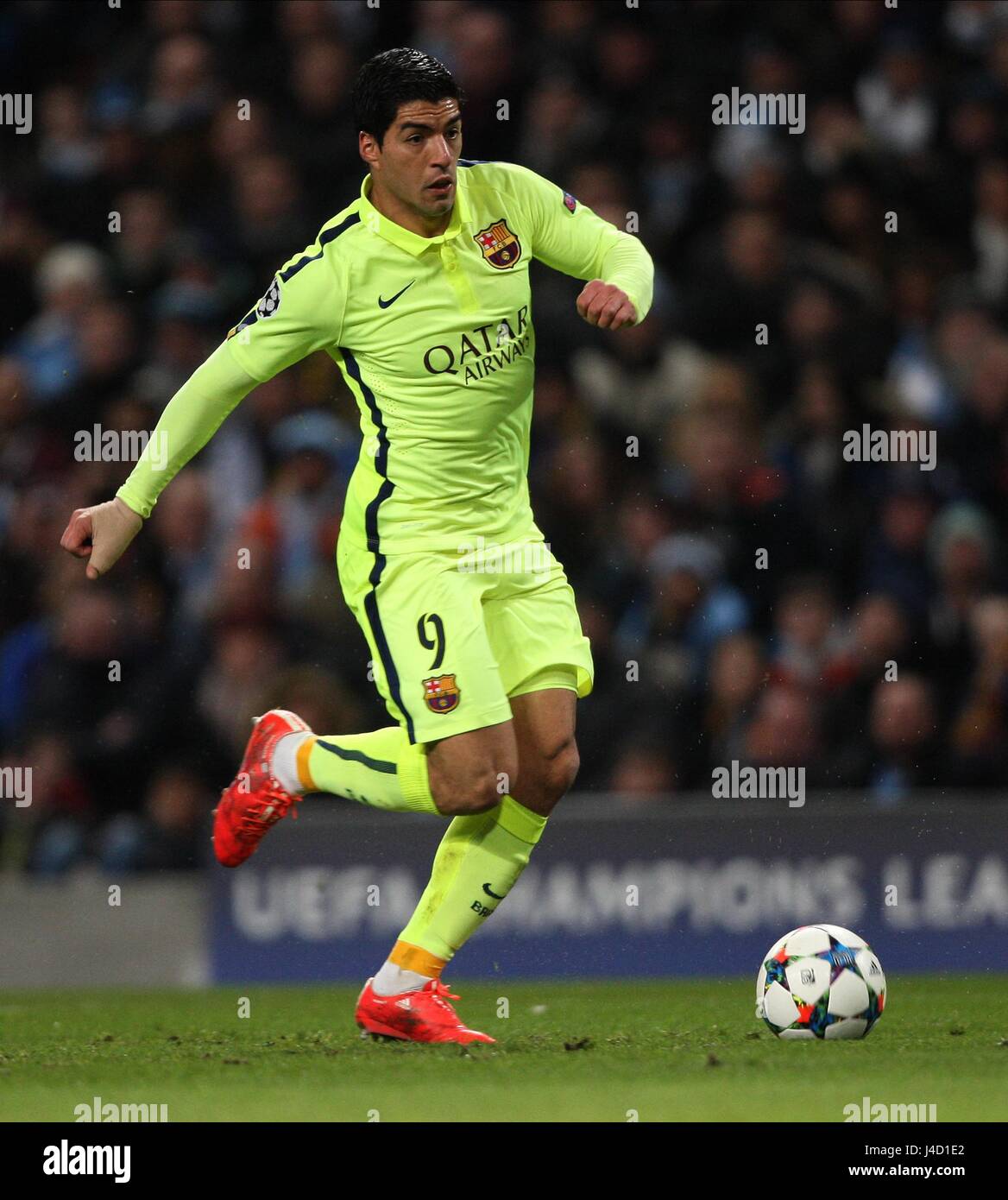 LUIS SUAREZ FC BARCELONA ETIHAD STADIUM MANCHESTER ENGLAND 24 February ...