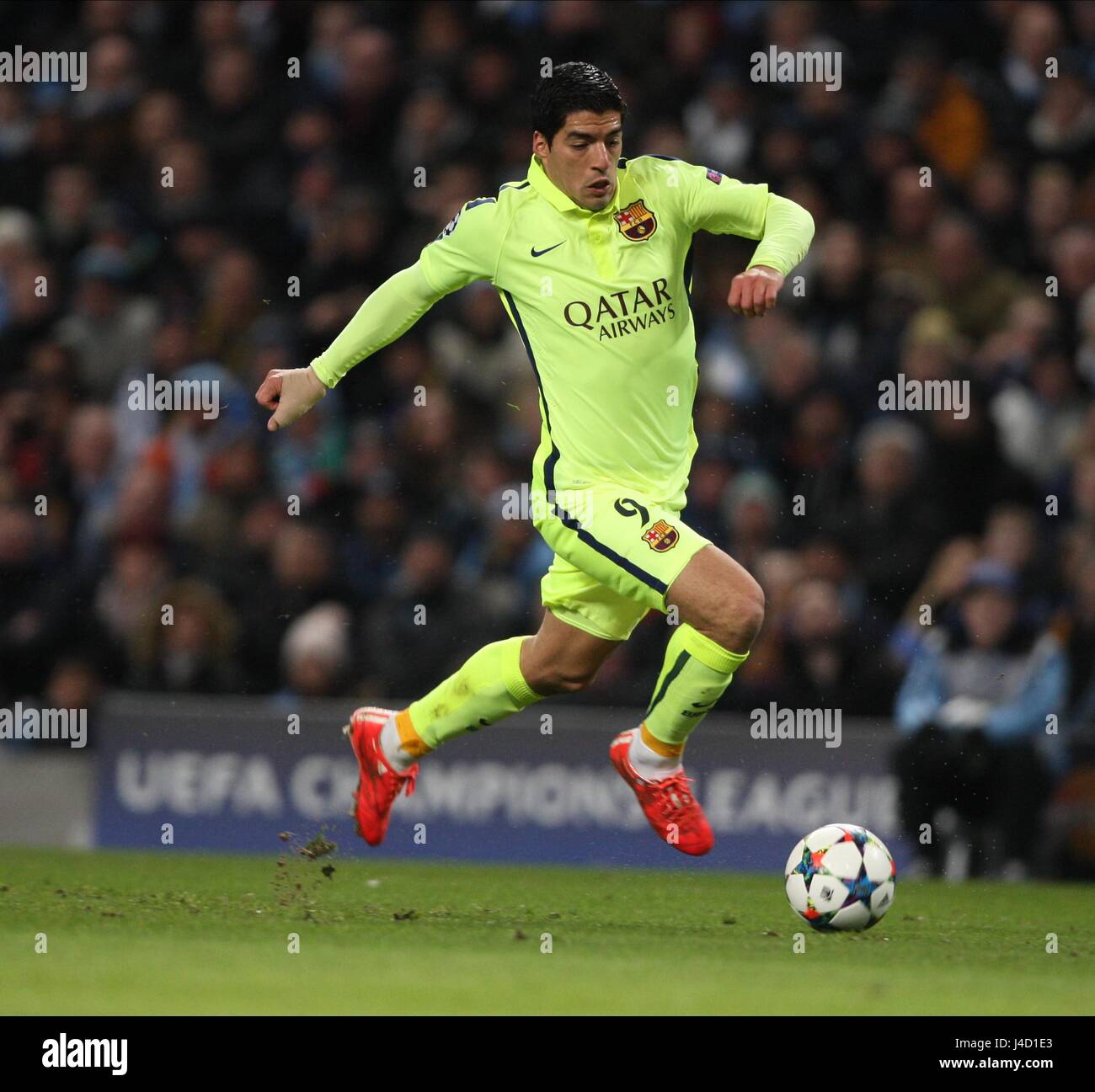 LUIS SUAREZ FC BARCELONA ETIHAD STADIUM MANCHESTER ENGLAND 24 February ...