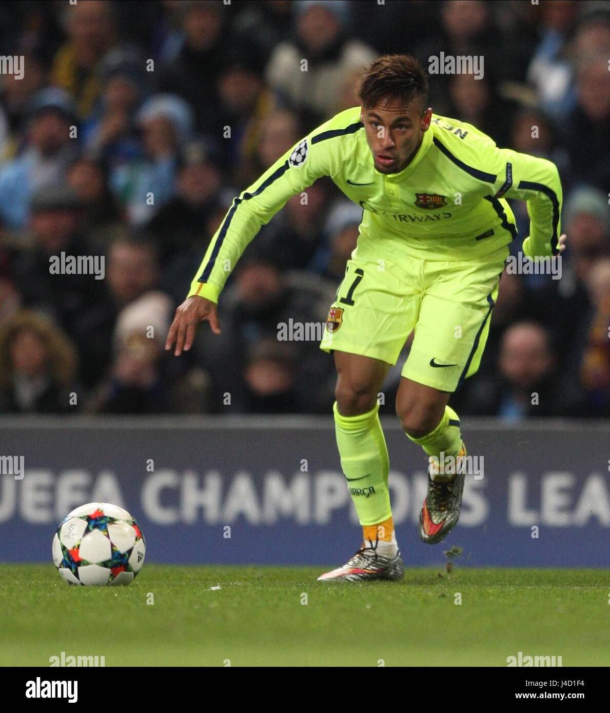 NEYMAR FC BARCELONA FC BARCELONA ETIHAD STADIUM MANCHESTER ENGLAND 24 ...